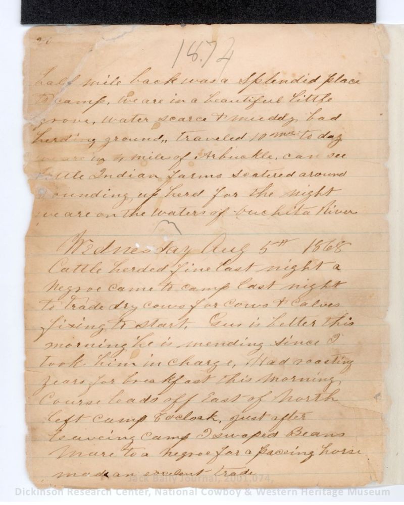 Cowboy Journals and the Art of Handwriting - Sid Richardson Museum ...